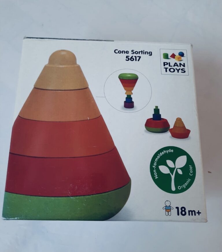 Wooden Cone Sorting Toy - Plantoys - Derbyshire Toy Libraries