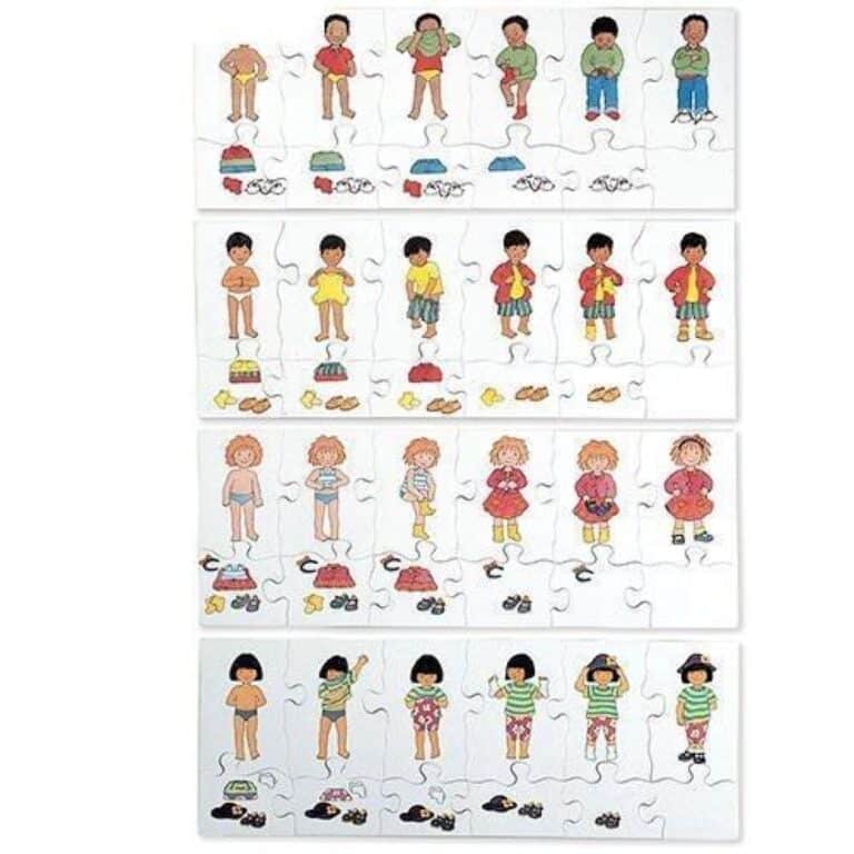 Set of 4 Dressing Sequence Puzzles - Derbyshire Toy Libraries